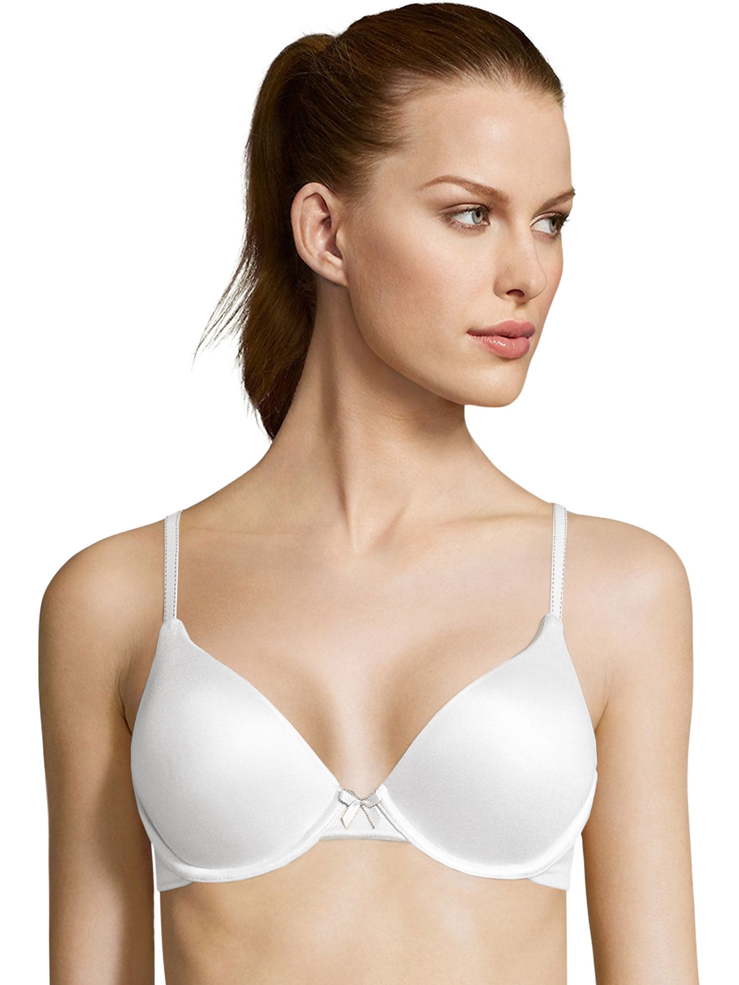 Maidenform Comfy Soft Demi Underwire Bra White Stone 40B Women's - Walmart.com