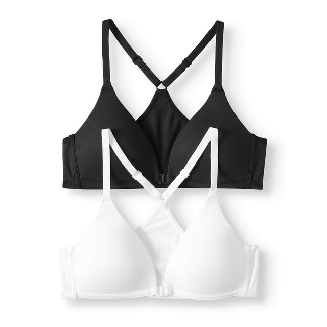 Maidenform Girls Comfort Front Closure Racerback Bra 2-Pack, Sizes 30 ...