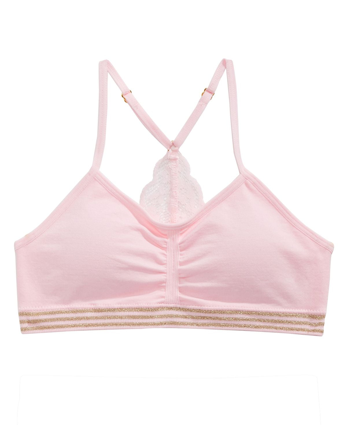 Maidenform Lace-Back Bra, Little & Big Girls Size L (10/12) Pink Hue ...