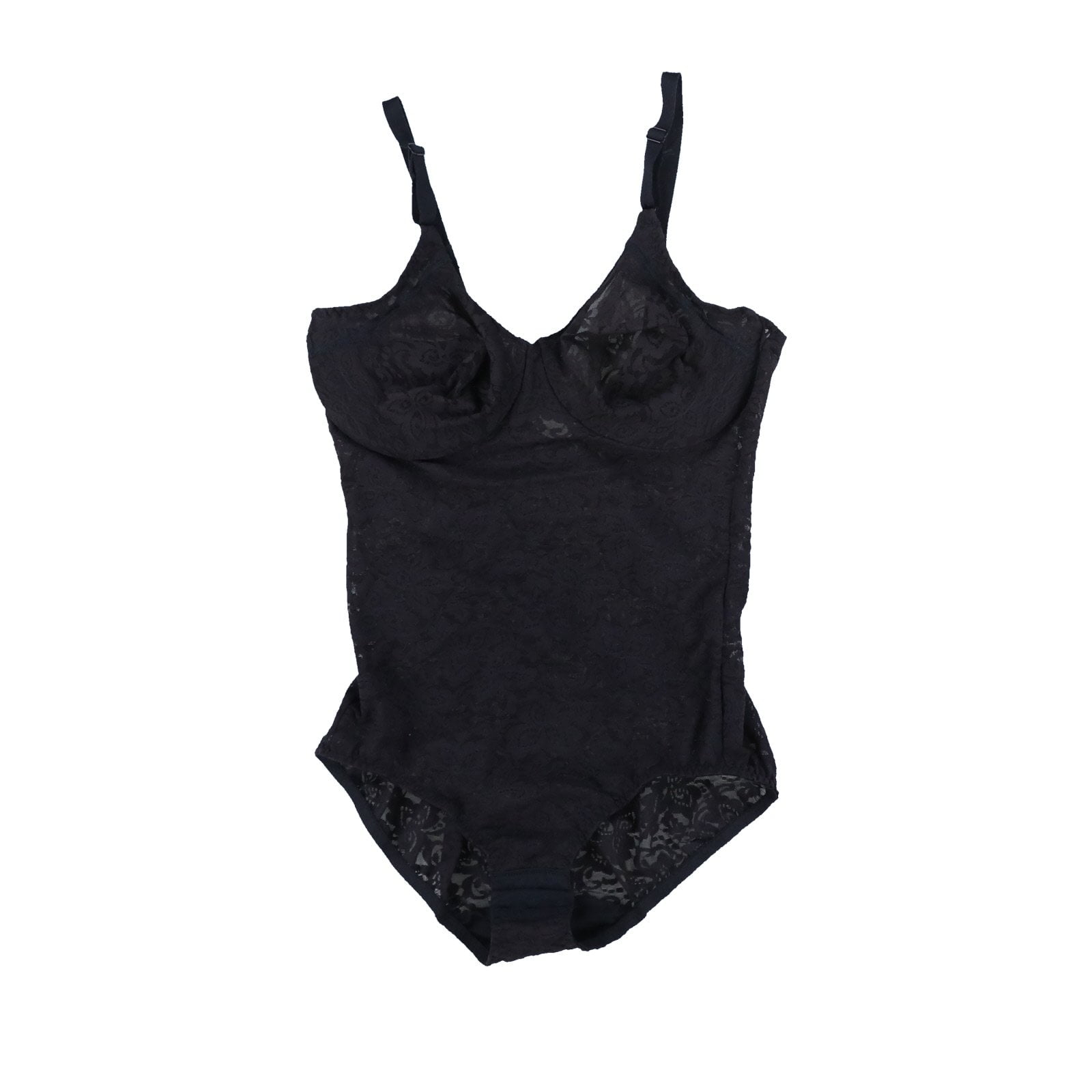 Maidenform Women's Firm Control Lace N Smooth Bodysuit Shapewear Black ...