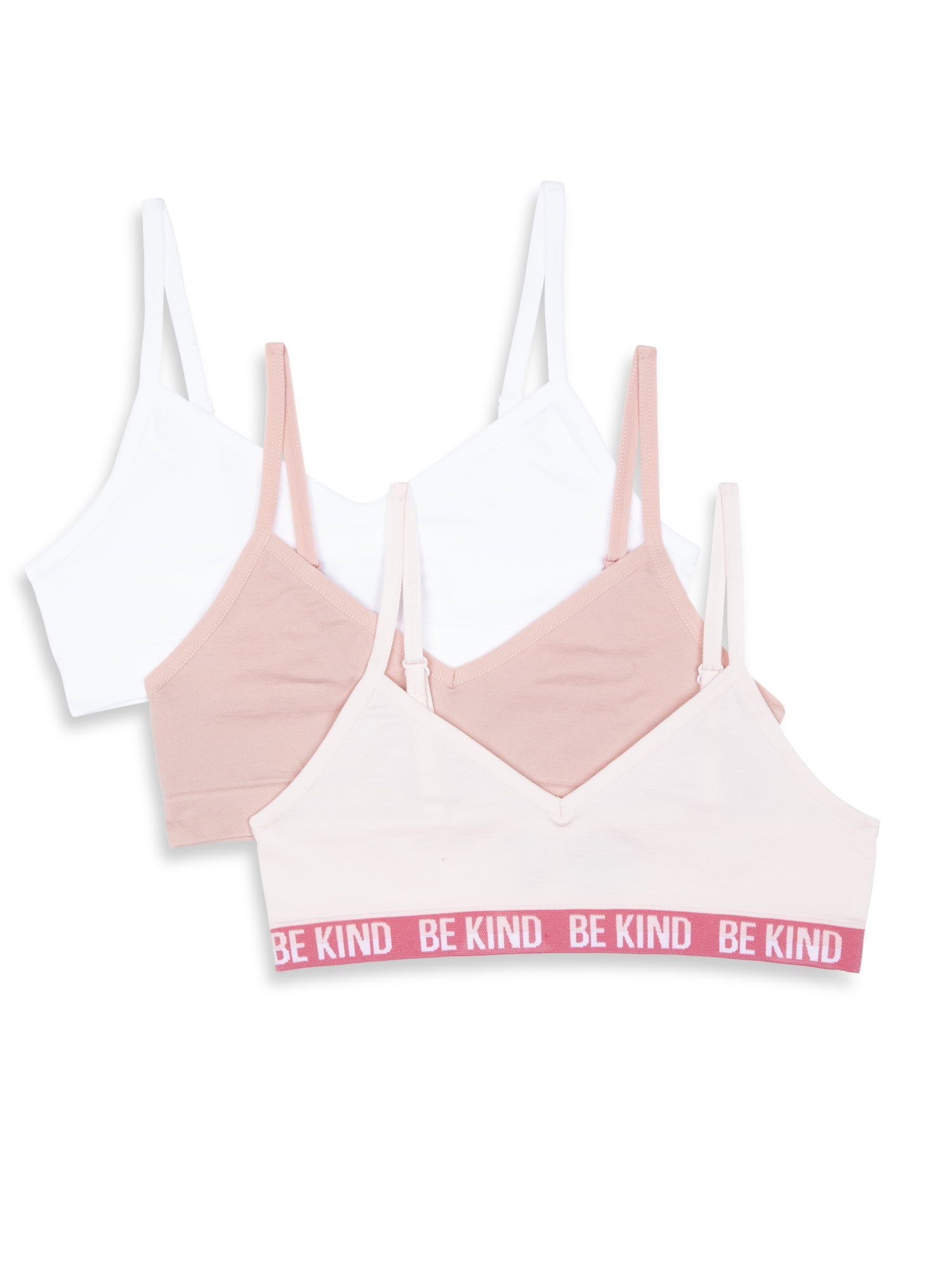 Maidenform Sweet Nothings Girls Pull-Over V-Neck Bra, 3-Pack, Sizes (S ...