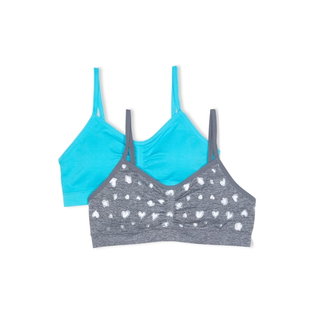 Maidenform Sweet Nothings Girls Ruched Crop Seamless Bra, 2-Pack, Sizes ...