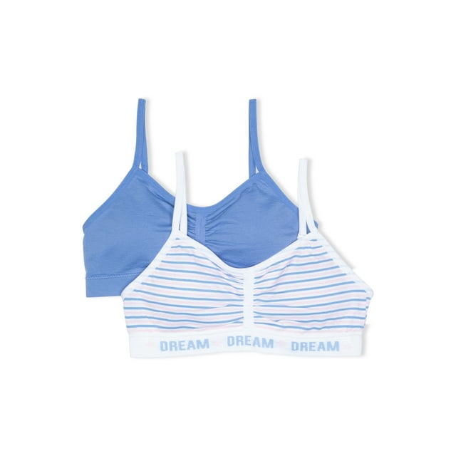 Maidenform Sweet Nothings Girls Ruched Crop Seamless Bra, 2-Pack, Sizes ...