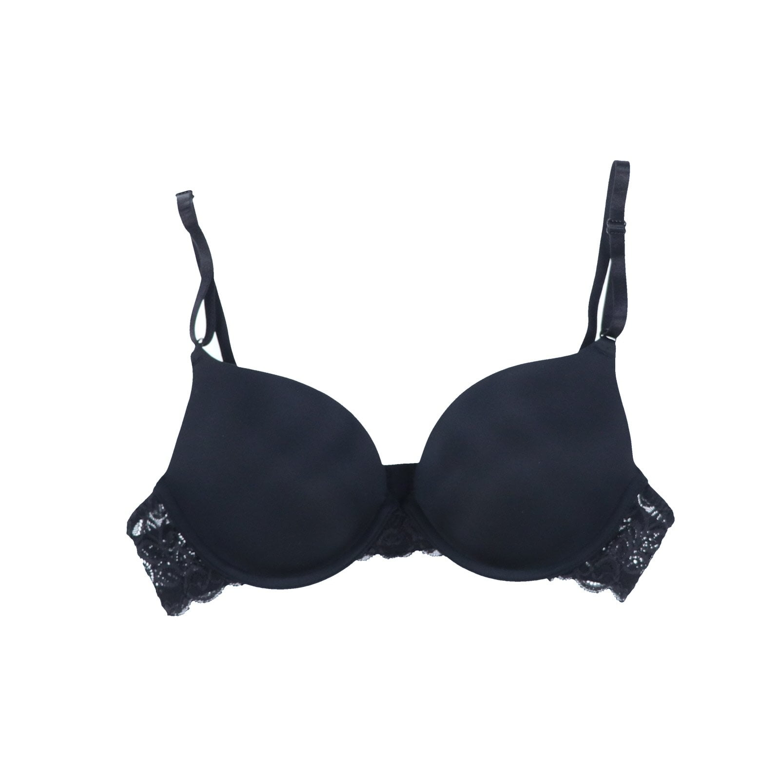 Maidenform Women's Push Up Convertible Bra Support Lace Solid Black 36B ...