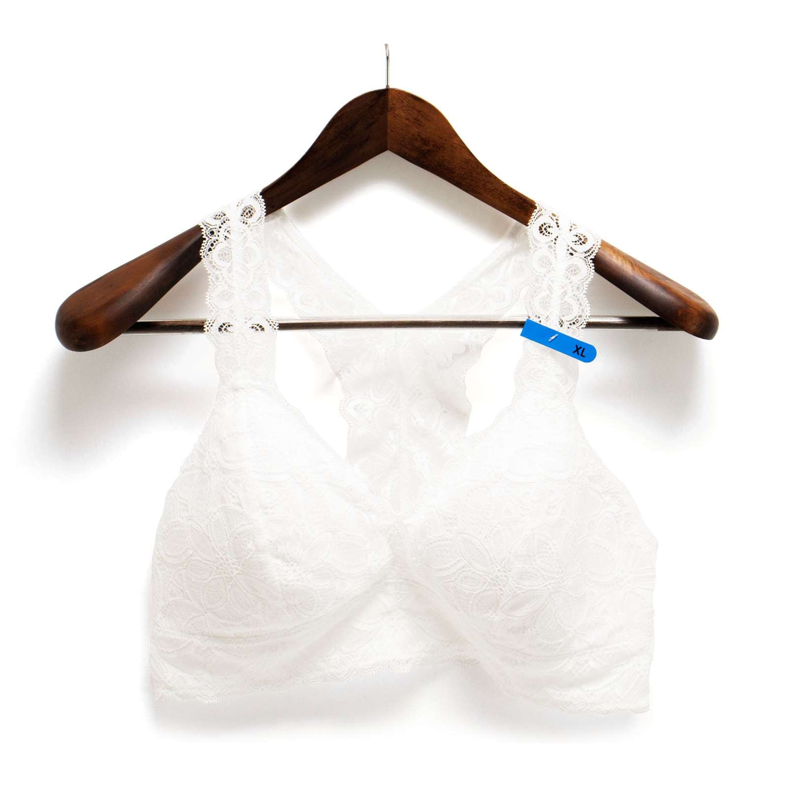 Maidenform Women's Racerback Straps Lace Wirefree Bra, White,XL - US ...