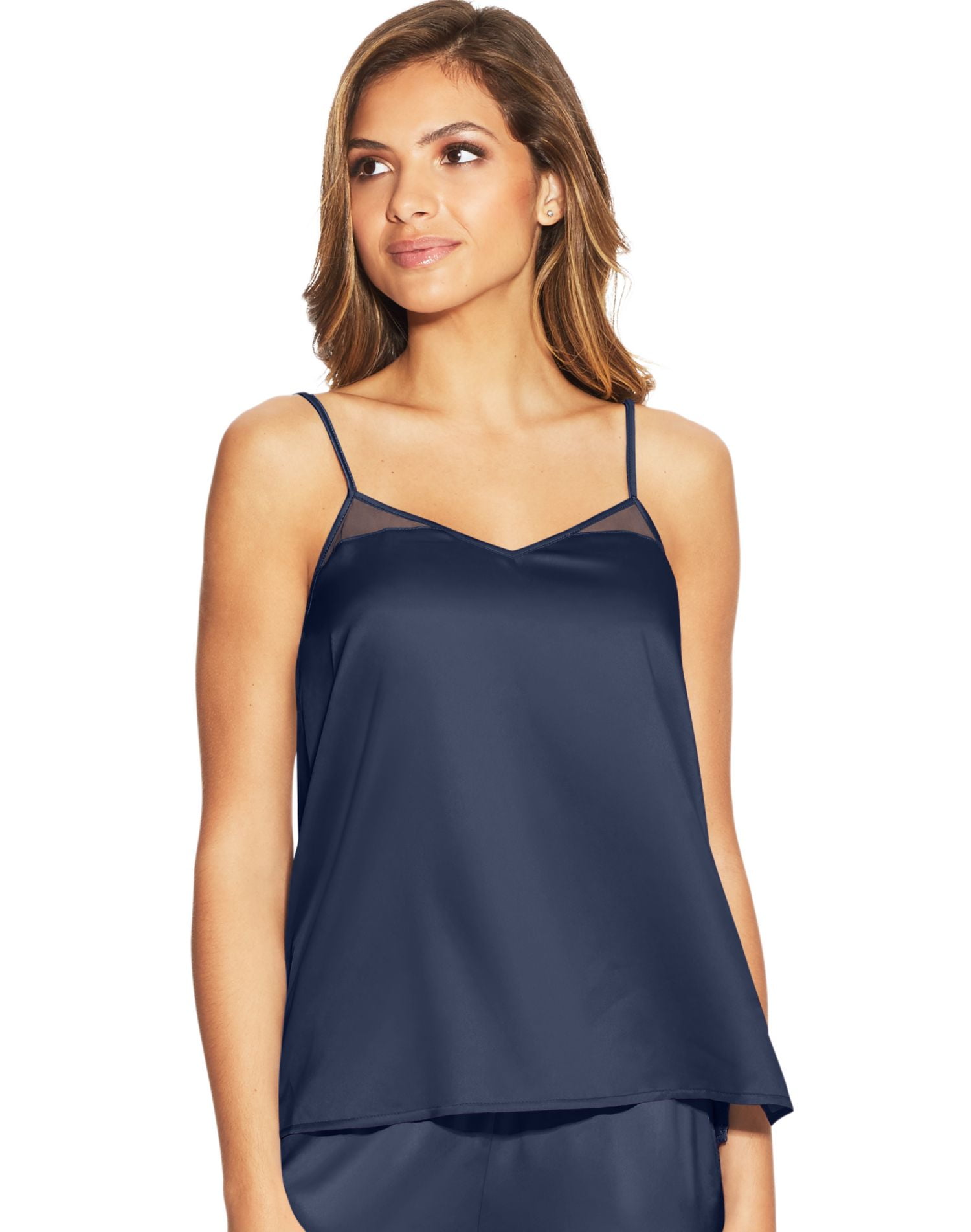 Maidenform Womens Chiffon Trim Lounge Cami, M, Maritime Blue - Walmart.com
