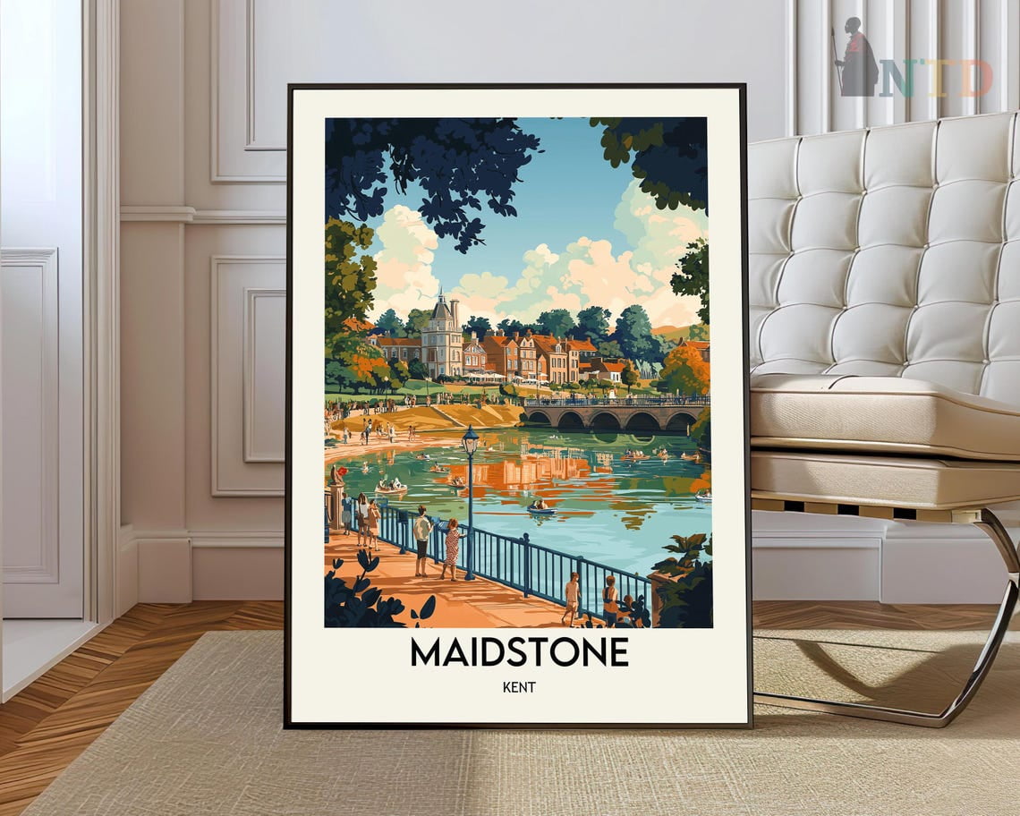 Maidstone Poster, Maidstonemaidstone Print, Maidstone Photo, Maidstone ...