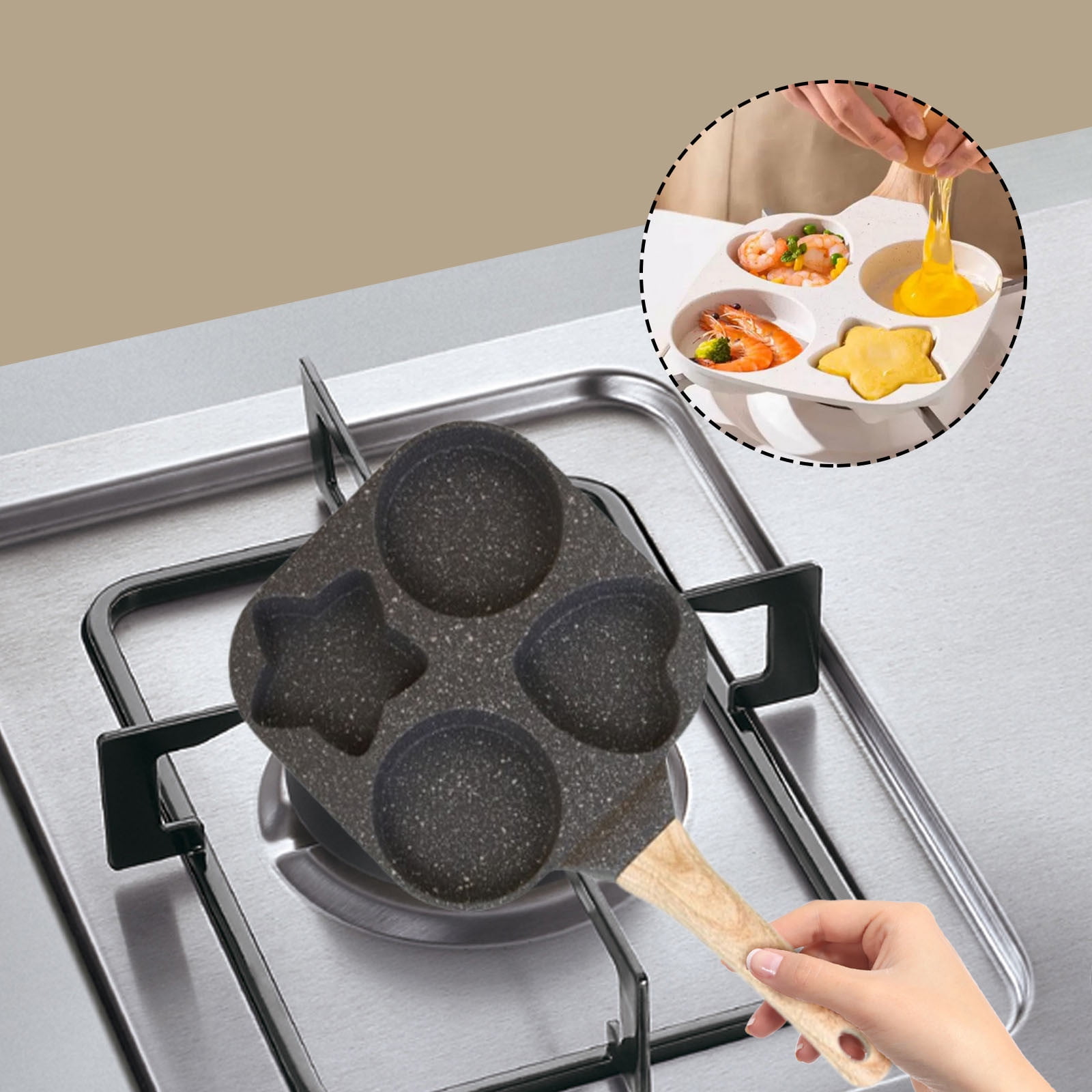 Maifan Stone Non-stick Frying Pan | 8-inch Mini Hamburger & Omelette ...