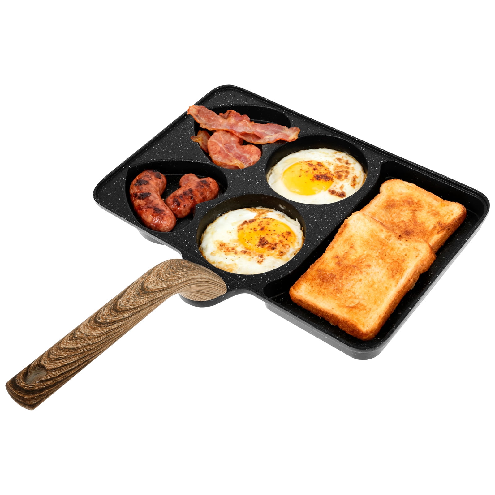 Maifanstone 5 in 1 Non Stick Egg Frying Pan Rapid Heating 5 Compartment ...