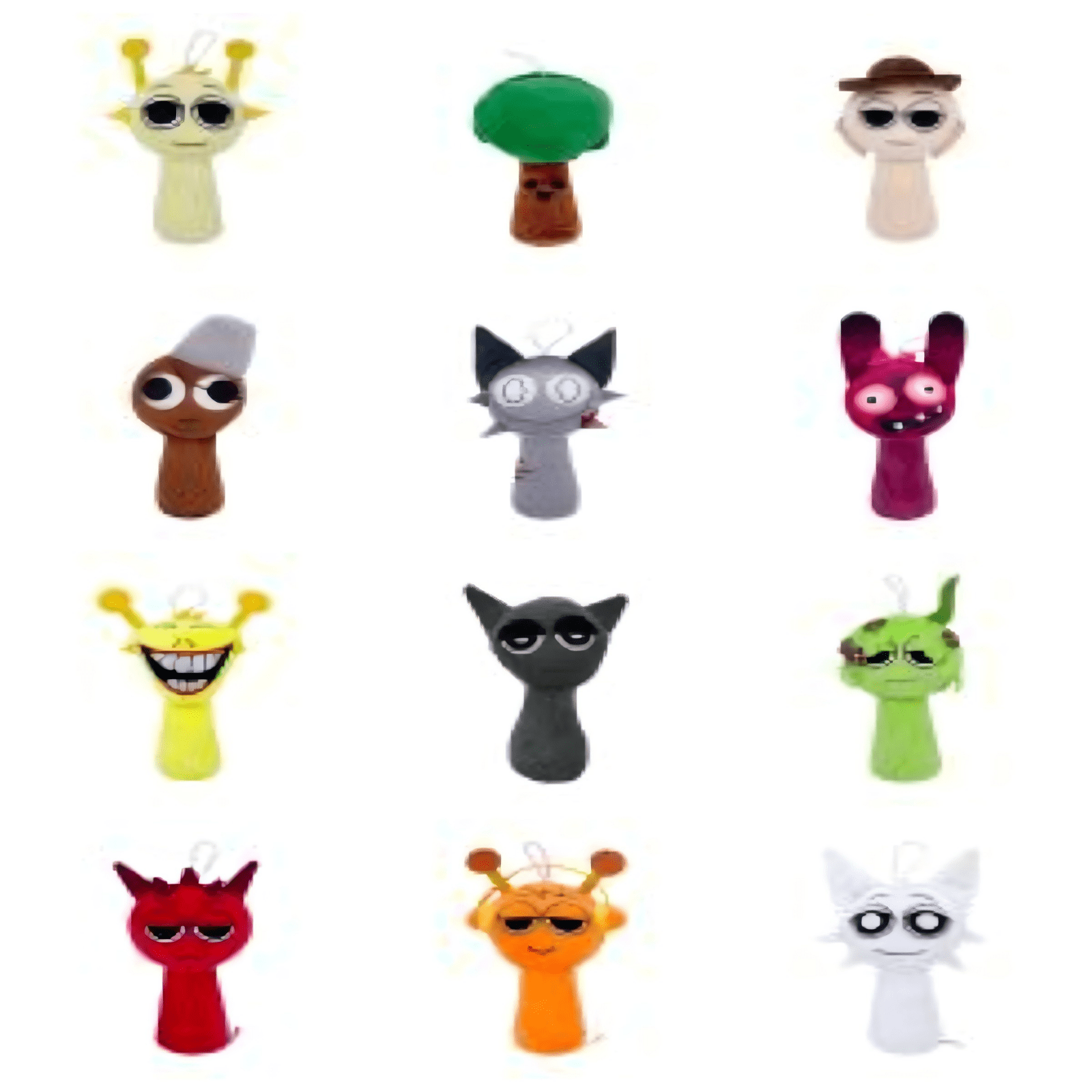 Maijiayi 12 Pcs Sprunki Plush,Jevin Plushies toys, Soft Cute Sprunki ...