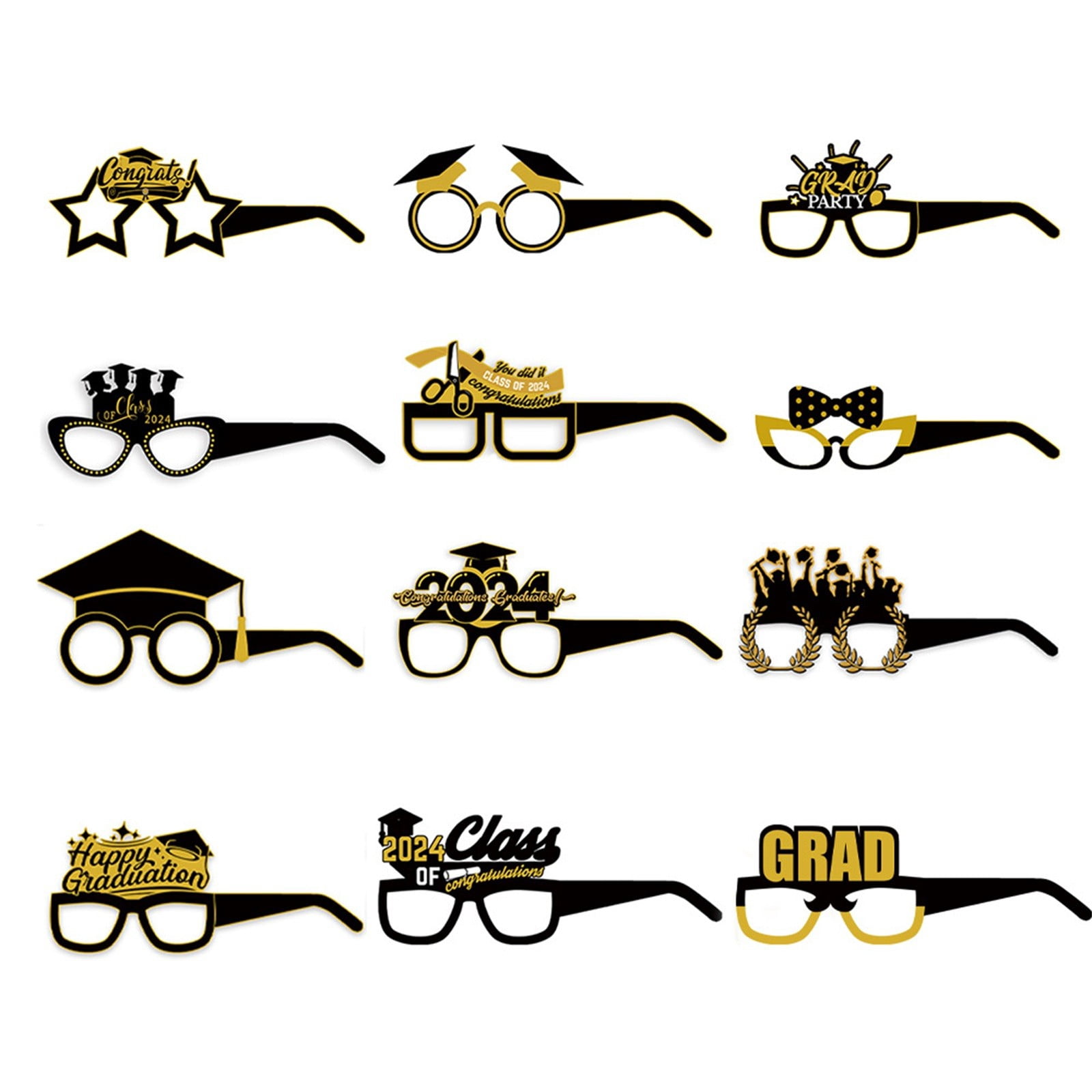 Maijiayi Graduation Decorations, Graduation Season Cap Shaped Glasses ...
