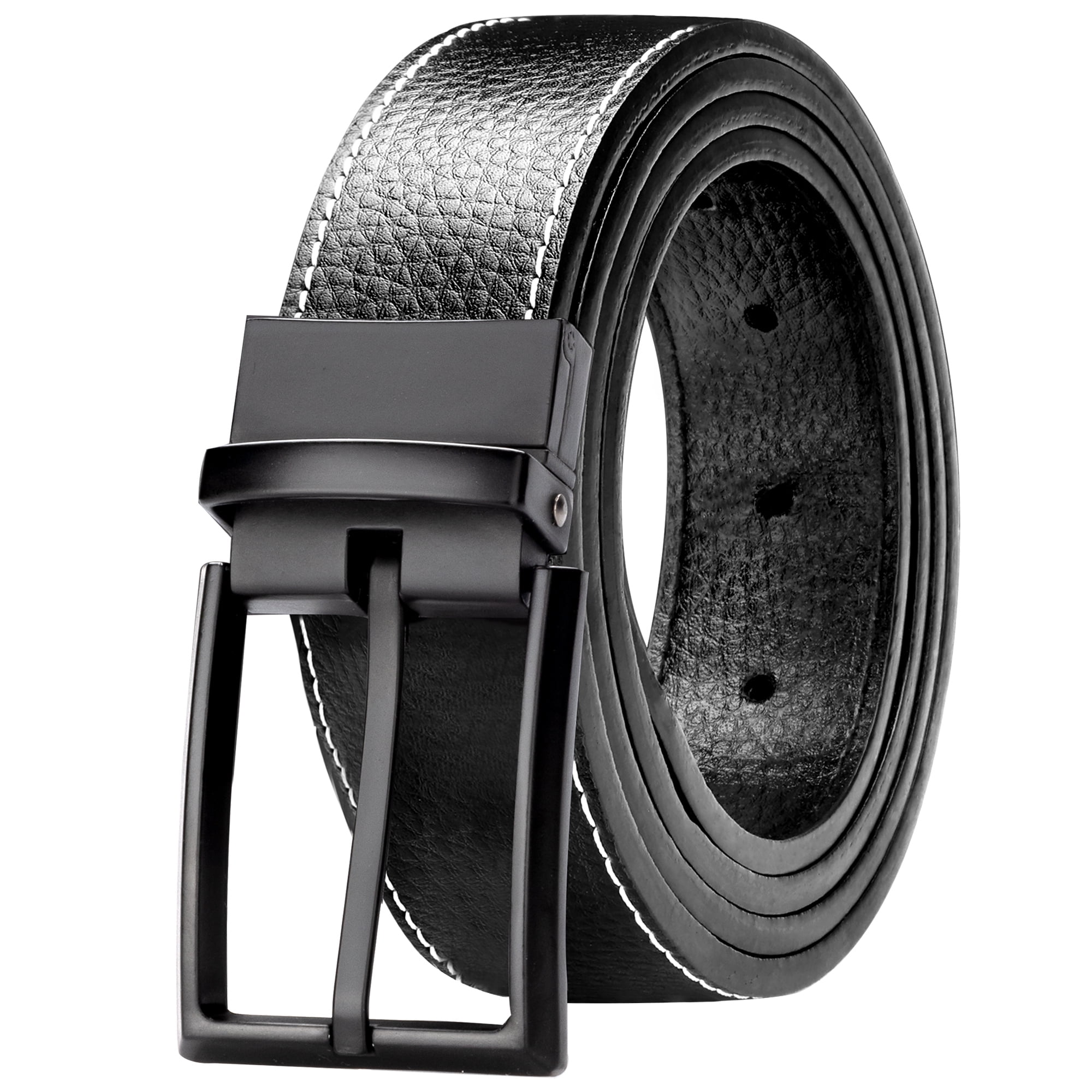 Maikun Men Belts Reversible Leather Belt Reverse for 2 Sides Dress ...