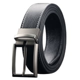 Maikun Leather Reversible Belt for Men, Two Sides Fit for Waist Size 40 ...