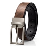 "Maikun Reversible Leather Belt for Men, Black and Brown, Rotatable ...