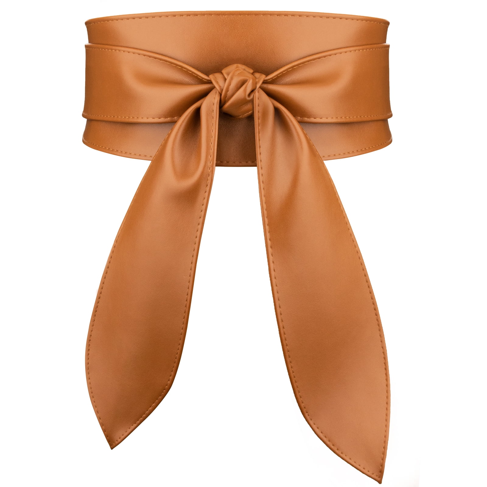 Maikun Womens Leather Belts Wrap Wide Brown Obi Belts for Women Fit for ...