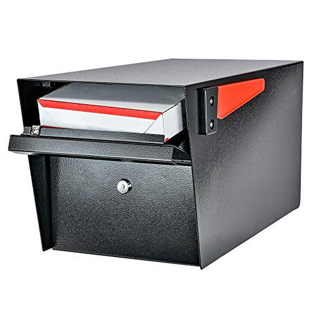 Mail 7521 Mail Manager Locking Mailbox, Large, Black & Granite ...