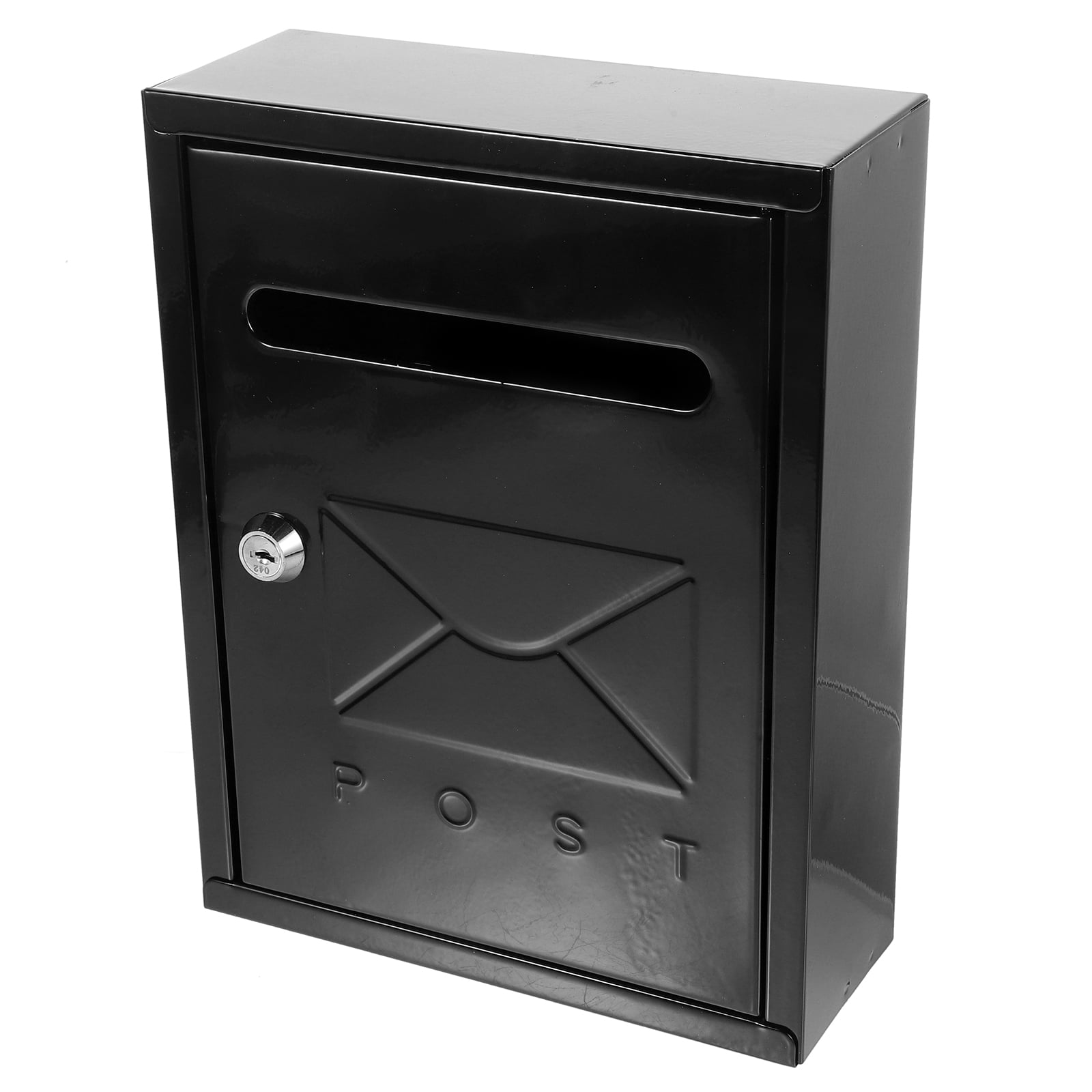 Mail Boxes with Lids Mailbox Outdoor Wall Mounted Office Black ...