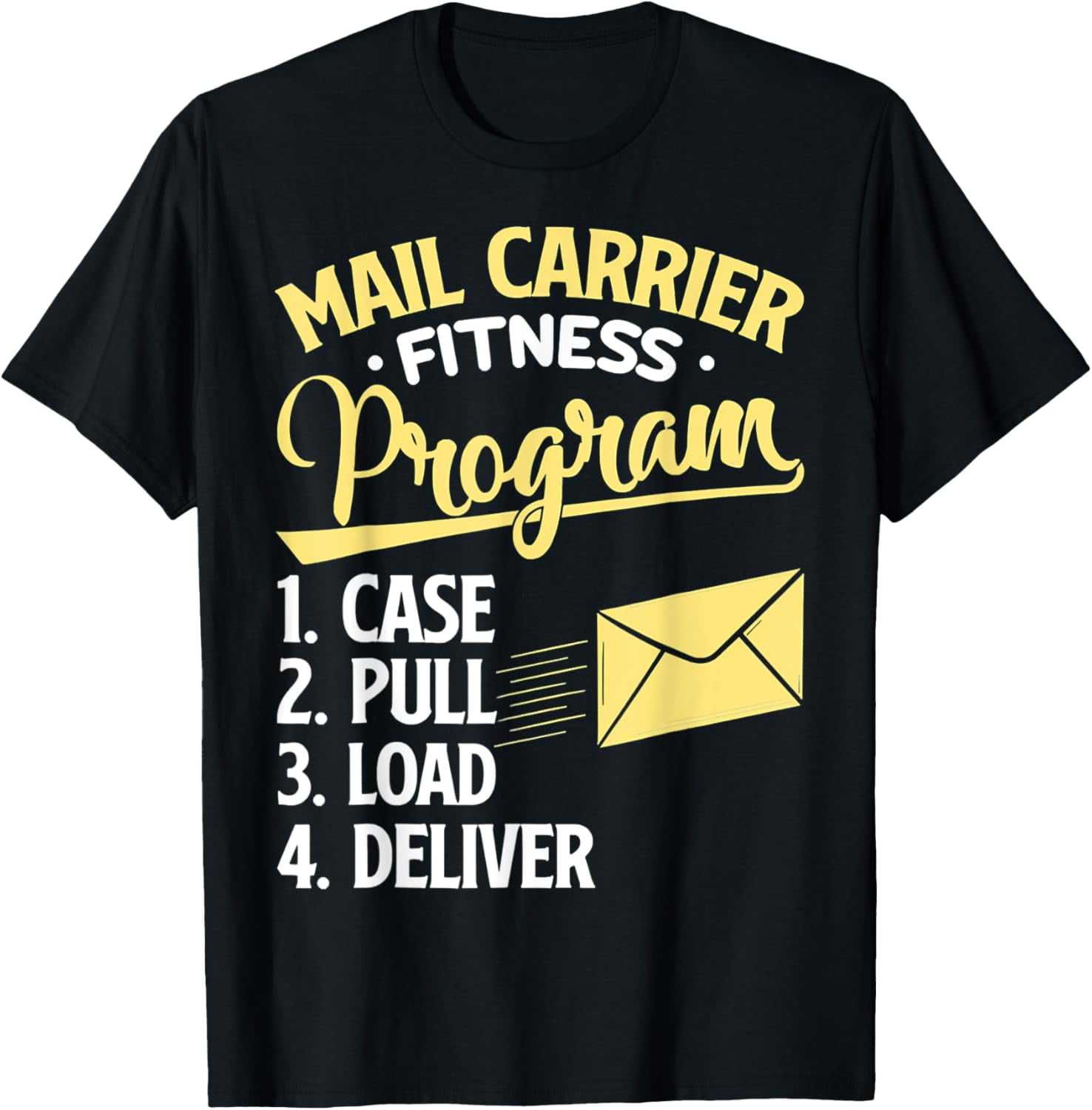 Mail Carrier Fitness Program Postal Worker Deliver T-Shirt Casual Short ...