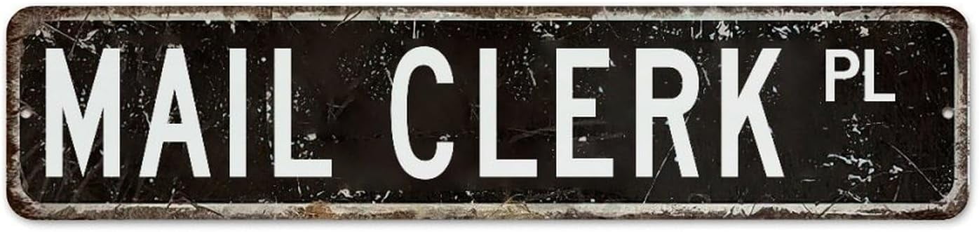 Mail Clerk 4"x16" Metal Tin Sign Vintage Cabin Business Laundry Home ...
