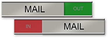 "Mail In/Out" Slider Sign (Red/Green, 6x1) - Walmart.com