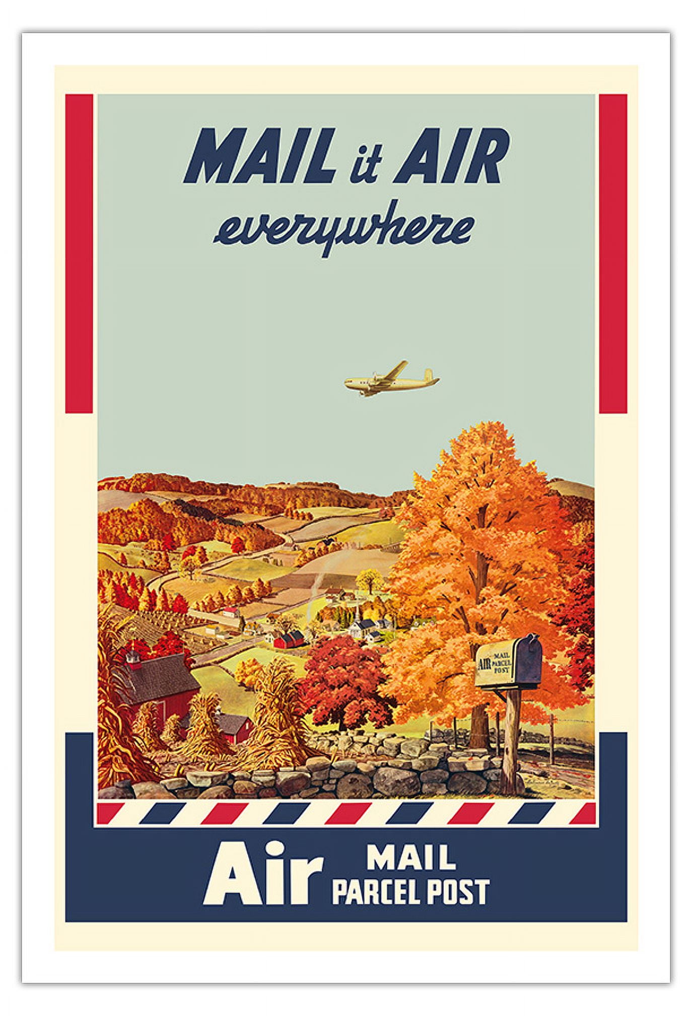 Mail It Air Everywhere - Air Mail Parcel Post - U. S. Postal Service ...