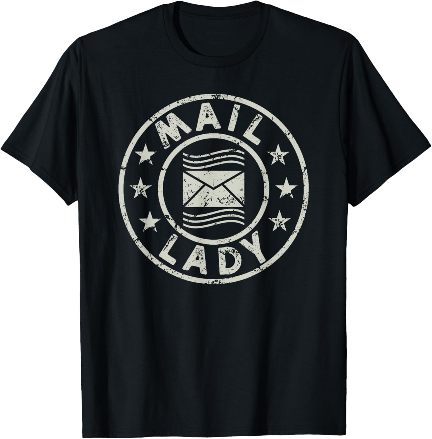 Mail Lady Postal Worker Appreciation Stamp World Post Day T-Shirt men ...
