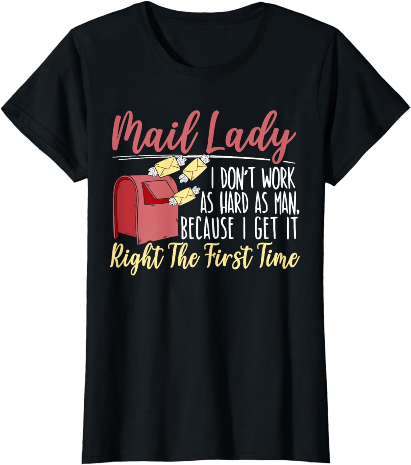 Mail Lady Postal Worker Postman Post Office Job Profession T-Shirt ...
