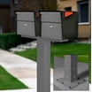 Mail Manager X2 Locking Mailbox Combo Kit w/ In-Ground Post, Black ...