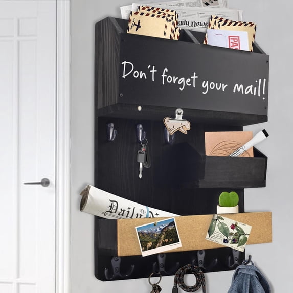 Mail Organizer Wall Mount，Key Holder Mail and Key Organizer for Wall ...