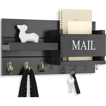 Key Holder Mail Organizer Wall Mount Key and Mail Holder Key Rack with ...