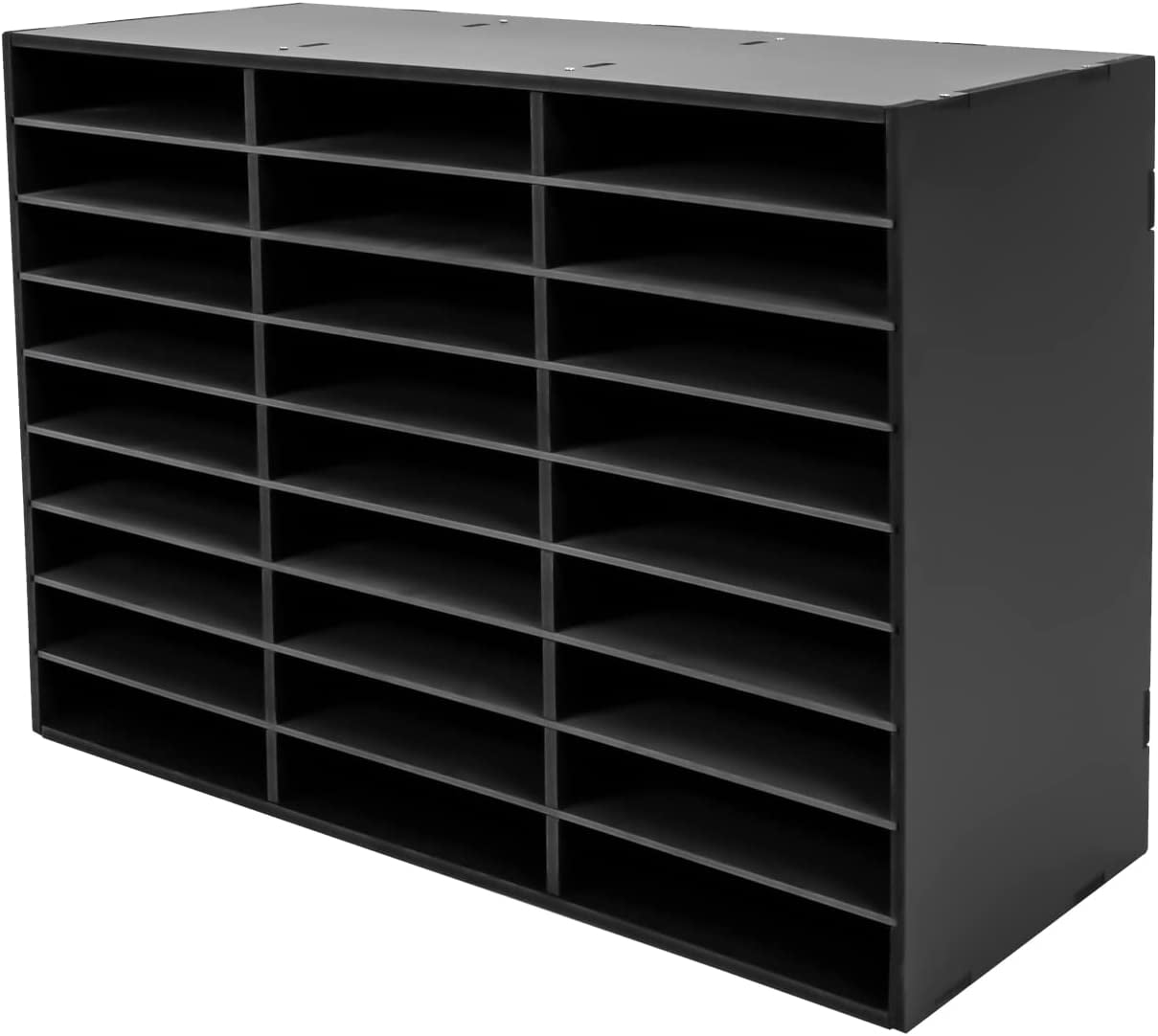 Mail Sorter Organizer, Black Mailbox for Classroom, 27 Compartments ...