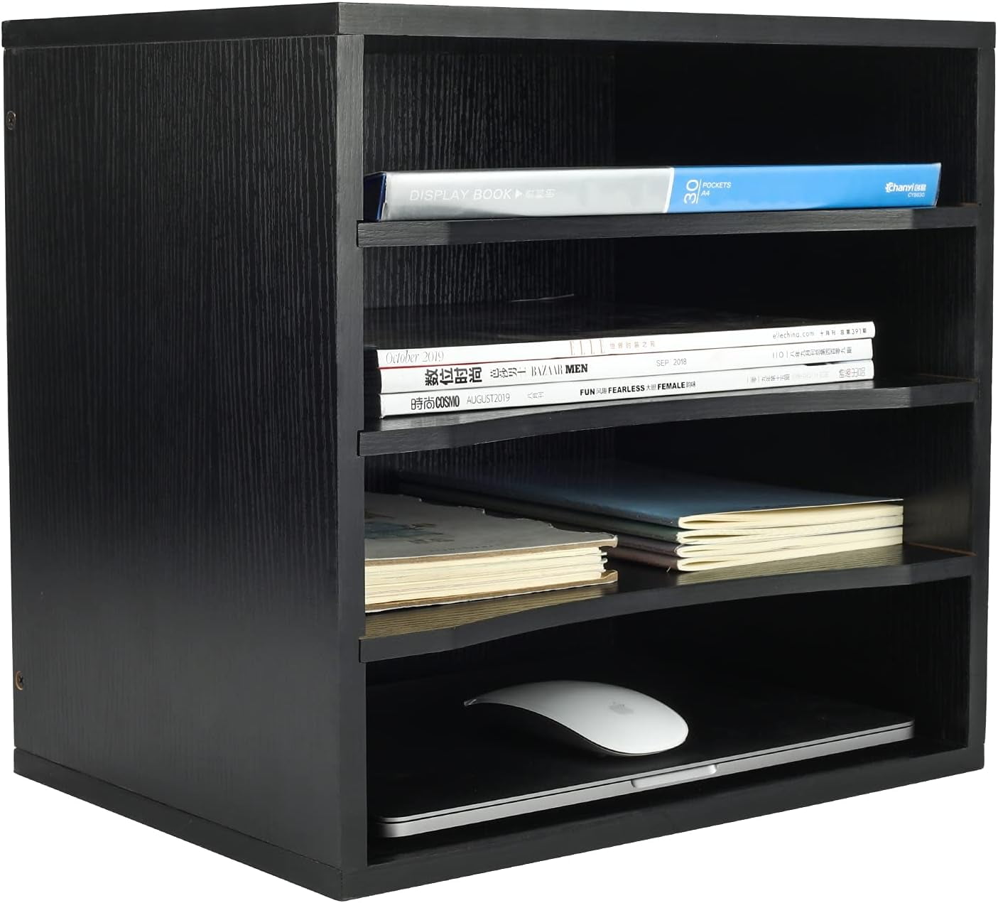 Mail Sorter Organizer, Wood Countertop Literature Organizer, Office ...