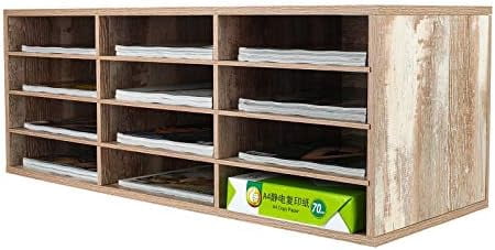 Mail Sorter Wood Countertop Literature Organizer, Student Mailbox for ...