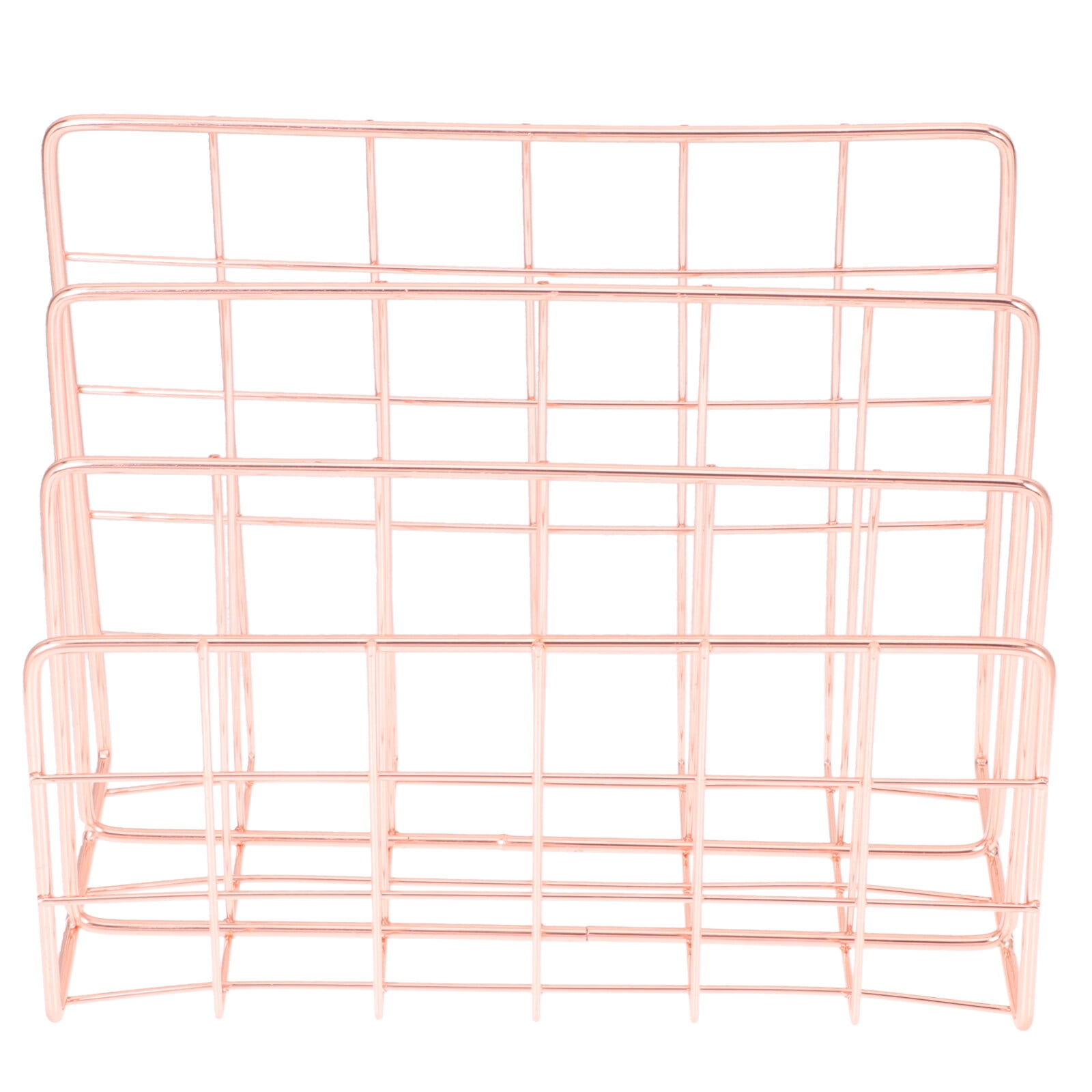FUEENIRVA Iron Mail Holder Wall Mount Rose Gold Storage Rack for Files ...