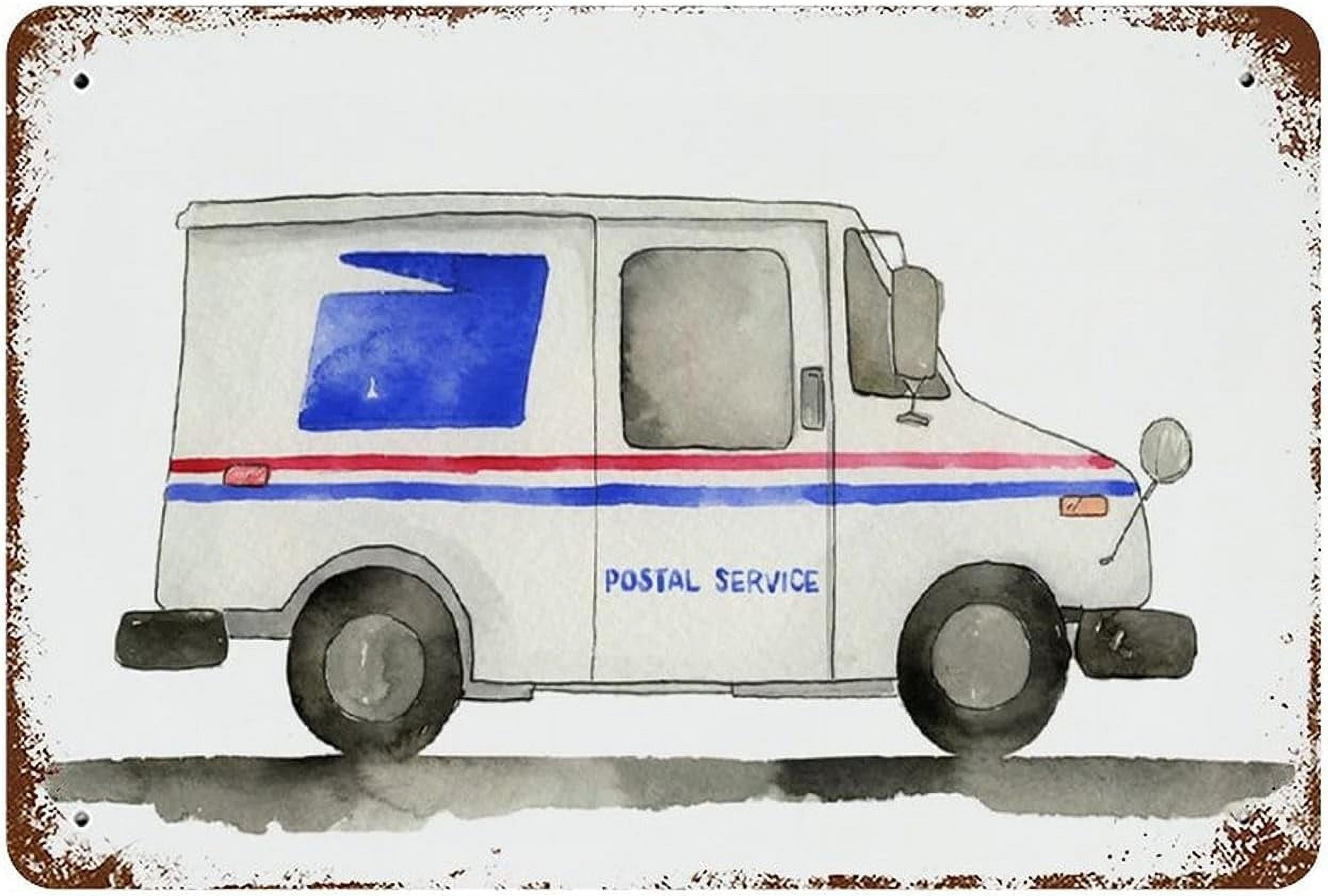 Mail Truck Postal Service Signs-Metal Tin Exquisite Wall Art Decor ...