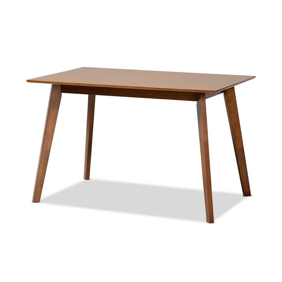 Baxton Studio Maila Mid-Century Modern Walnut Brown Wood Dining Table ...