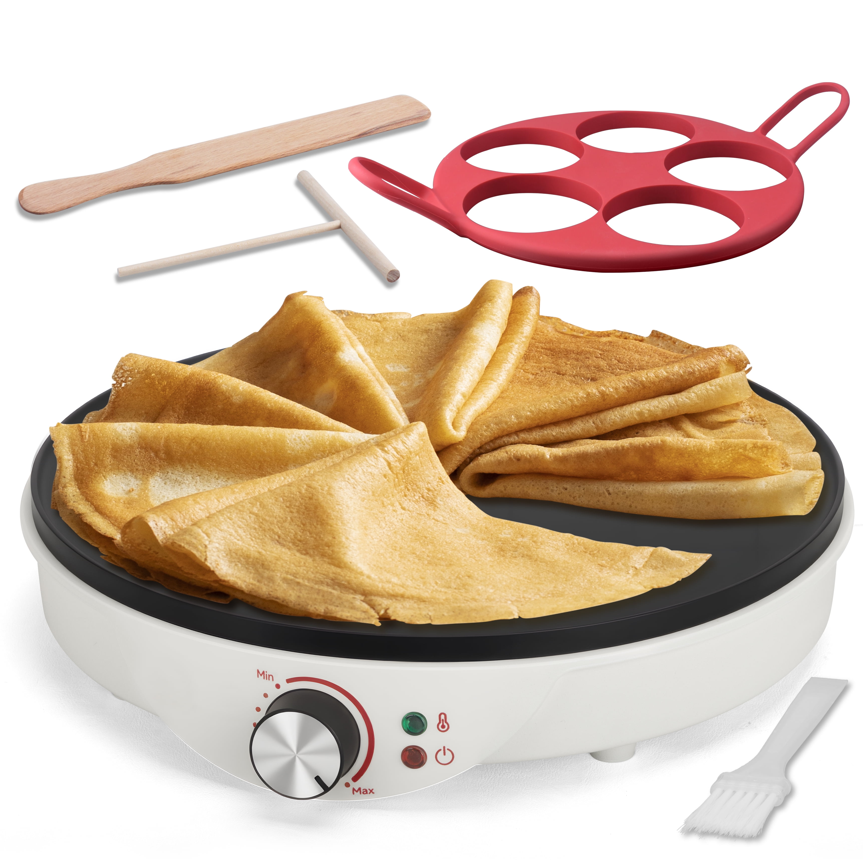 Mailand 12 Inch Crepe Maker Electric, Crepe Pan, Pancake Maker Machine ...