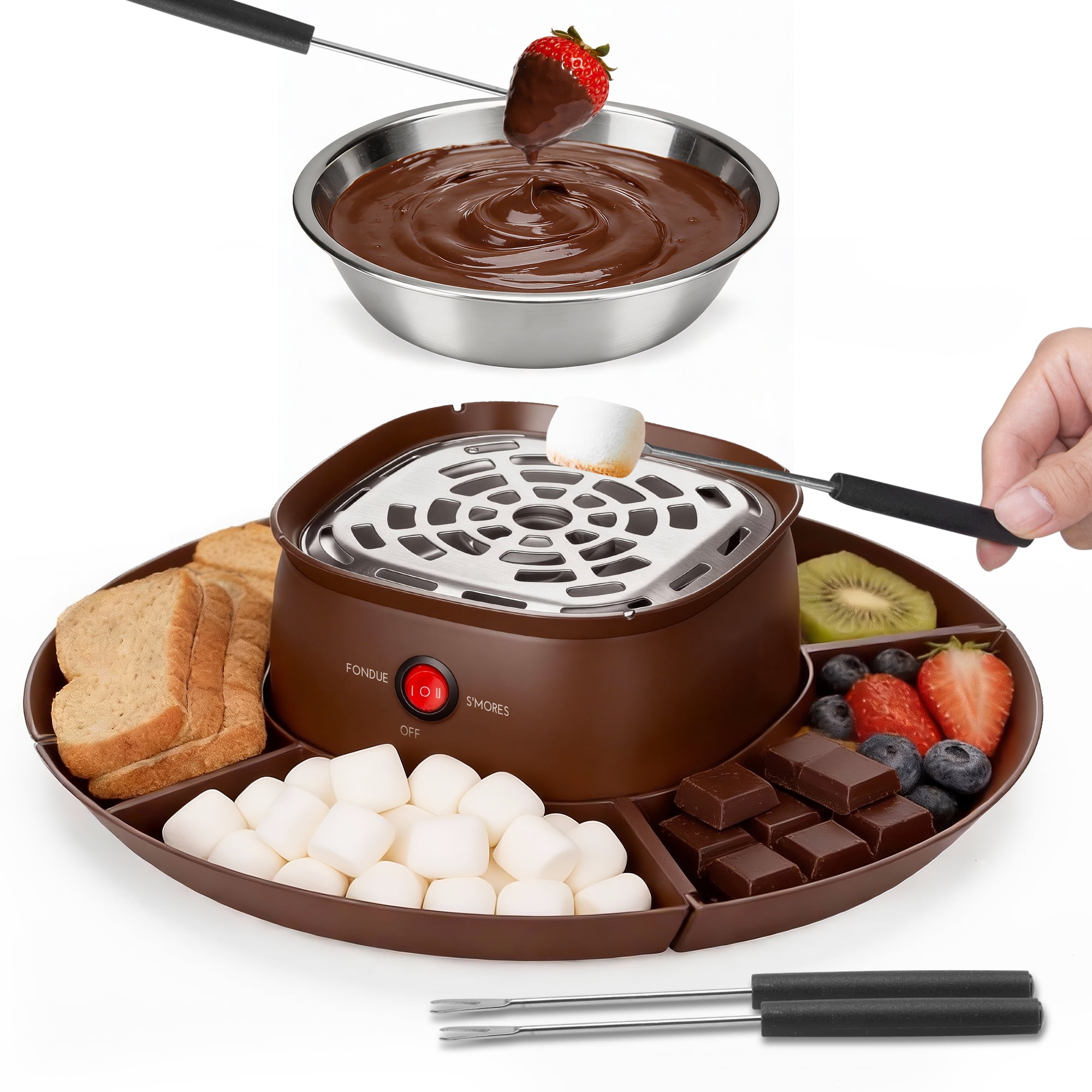 Mailand 2 In 1 Indoor Tabletop Smores Kit, Electric S'mores Maker ...