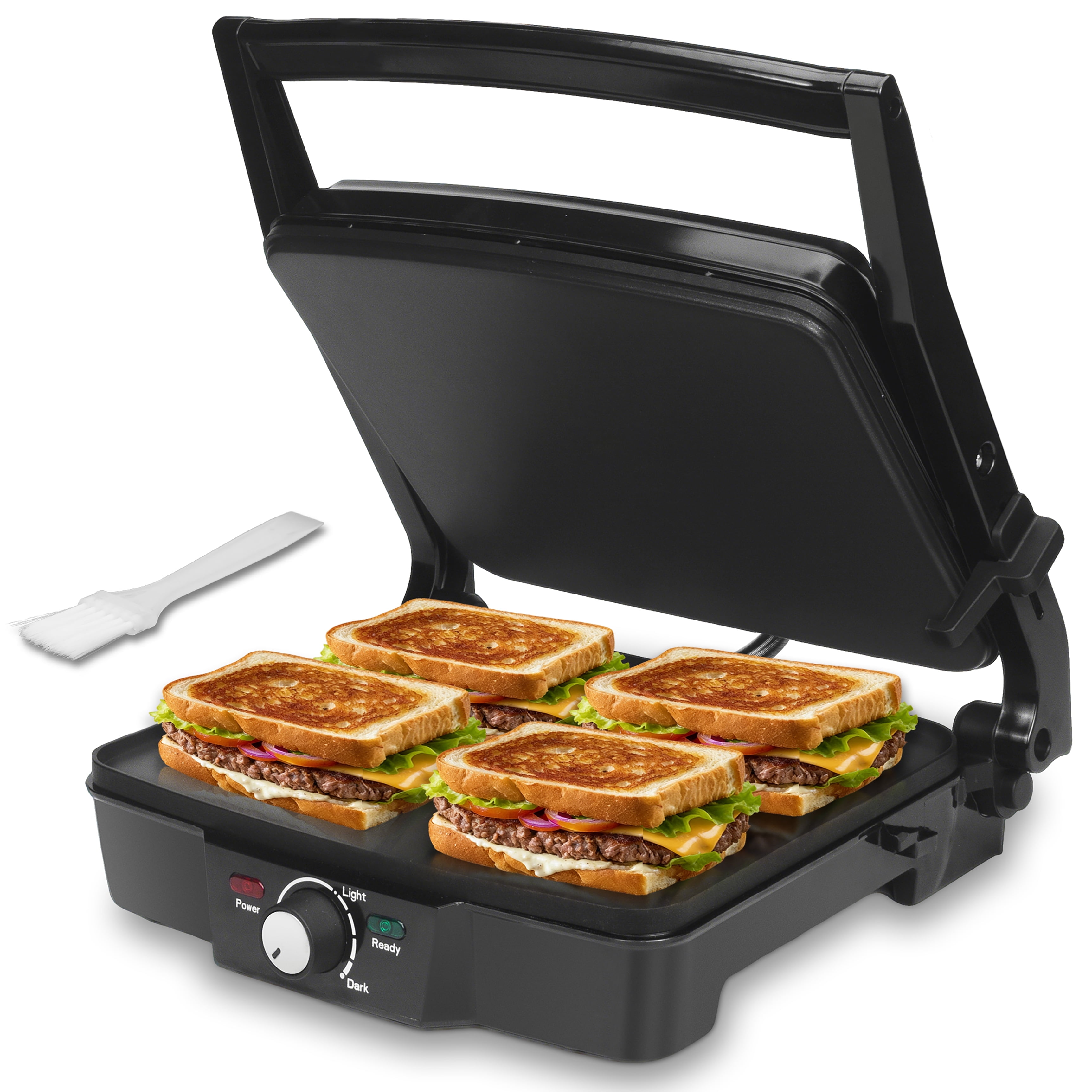 Mailand 4-Slice Panini Press, Electric Sandwich Griddle, Browning ...