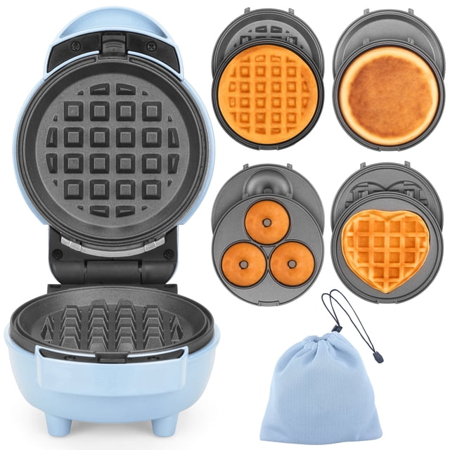 Mailand 4 in 1 Waffle Maker Set, Mini Pancakes, Mini Donuts, Mini Heart ...
