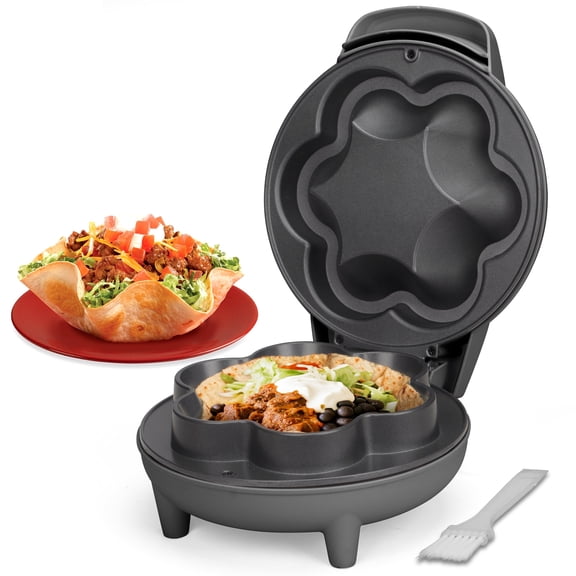 Mailand Graphite 8-inch Tortilla/Waffle/Taco Salad/Quesadilla Bowl ...