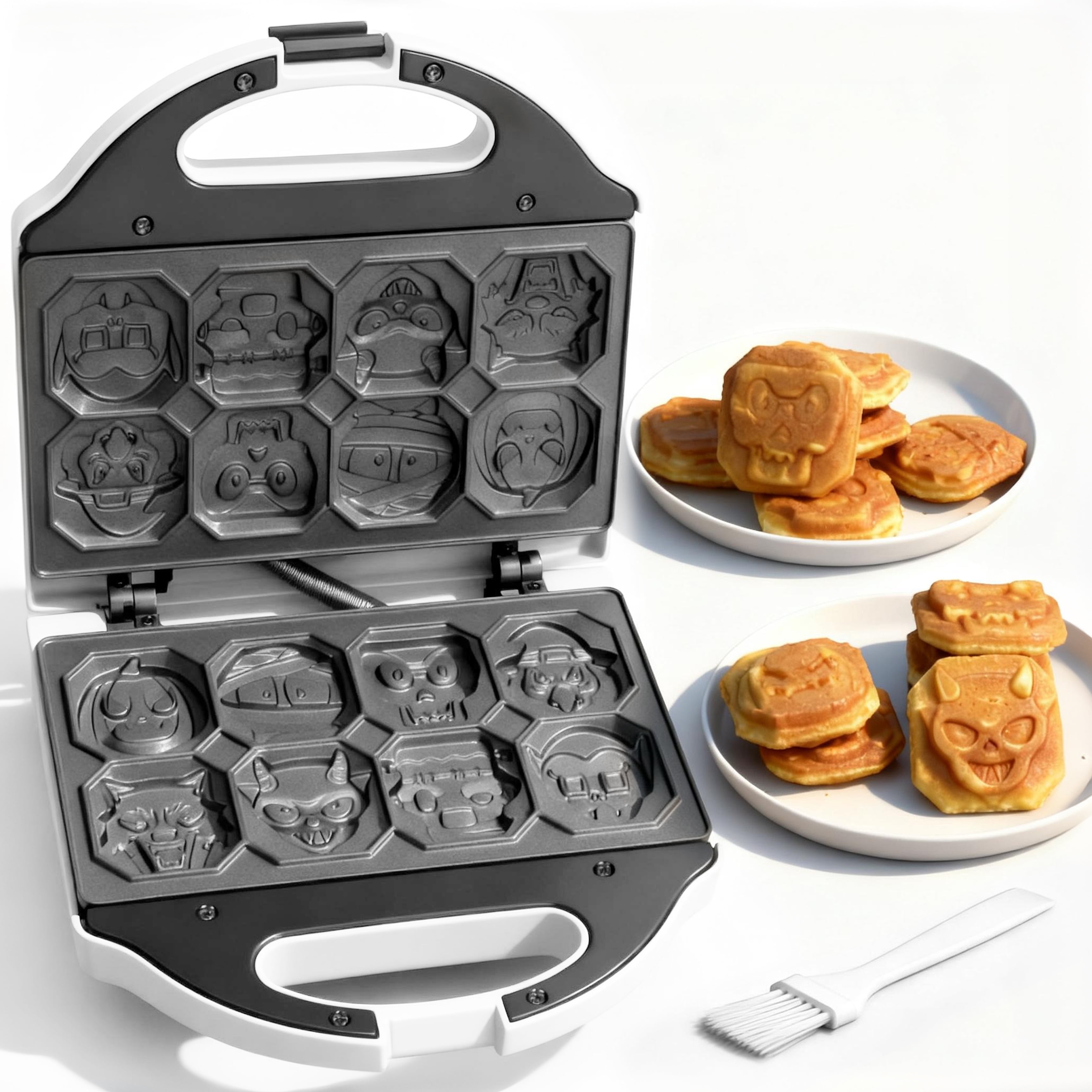 Mailand Character Mini Waffle Maker for Kids, 8 Different Spooky ...