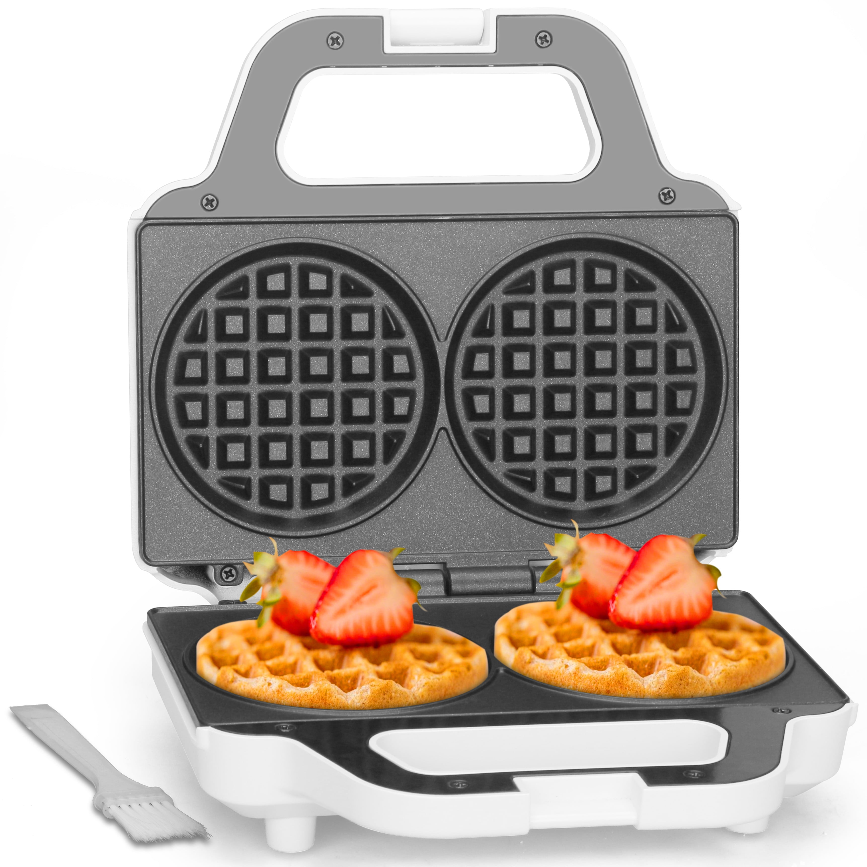 Mailand Double 4 Inch Waffle Maker, Electric Round Waffle Machine ...
