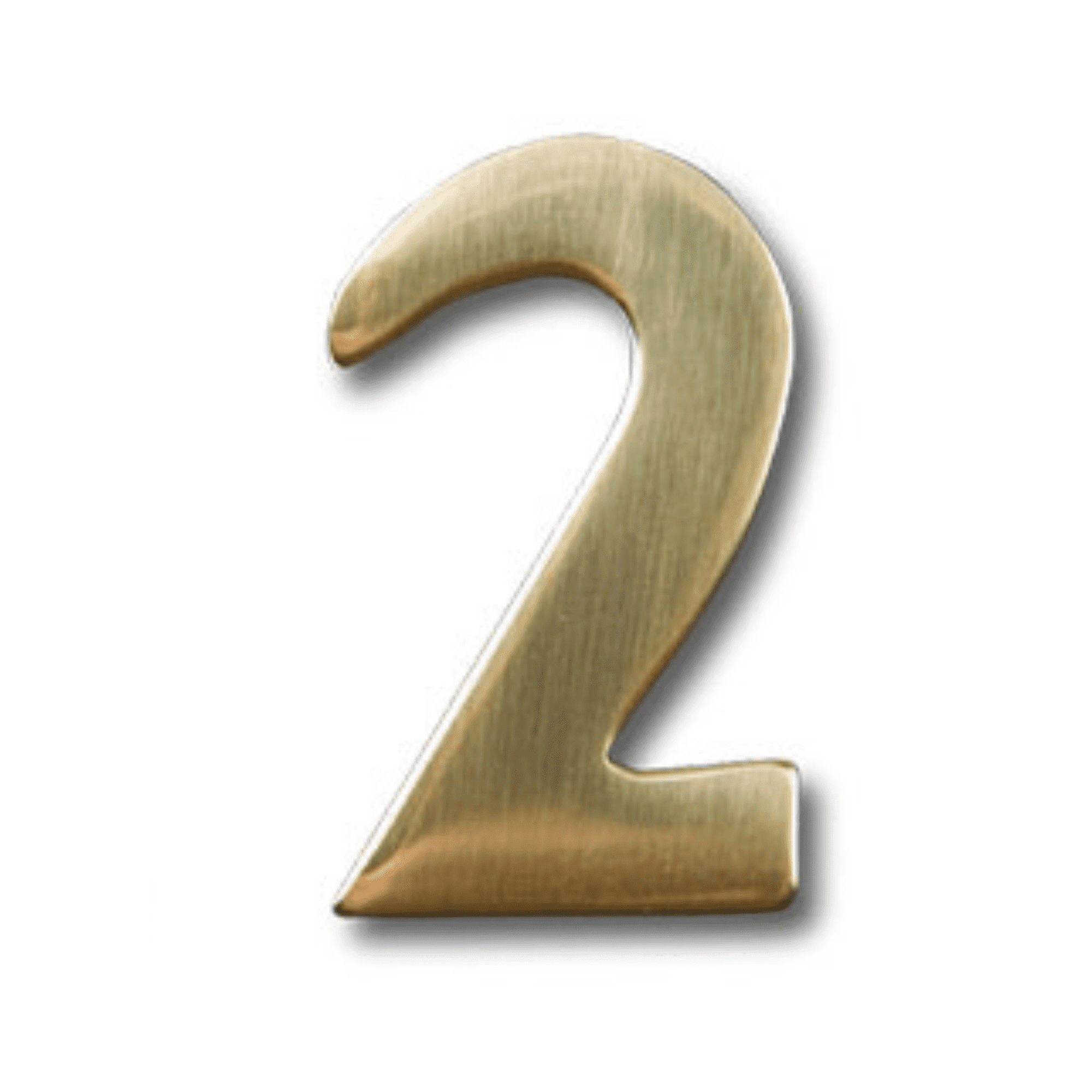 Mailbox 2 inch Brass #2 with 3m Adhesive Backing - Walmart.com