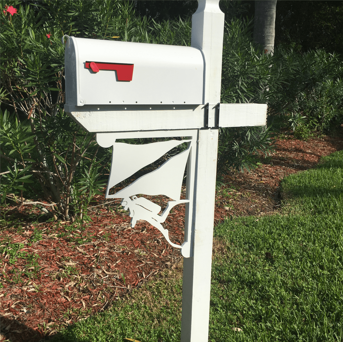 Mailbox Bracket - Scuba Diver 16 x 21 inch, Custom Mailbox, Coastal ...