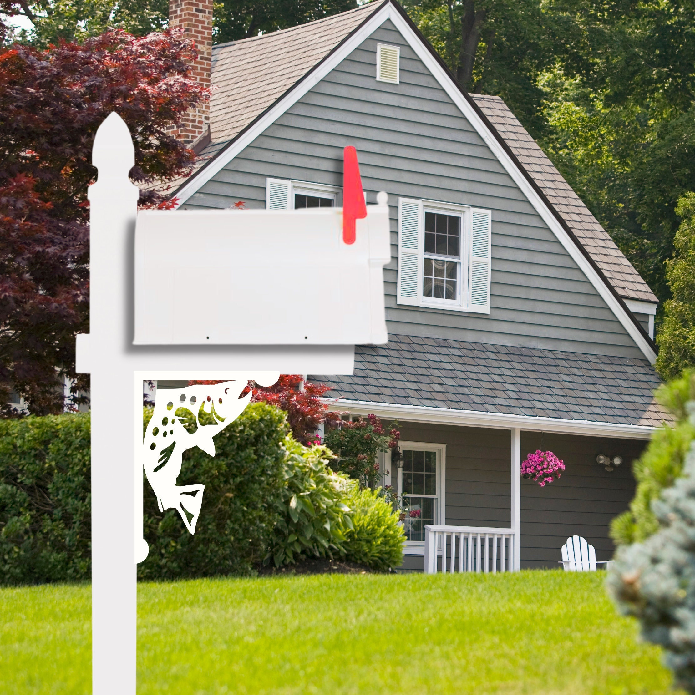 Mailbox Bracket - Speckled Trout Medium 12x16 inch, Custom Mailbox ...