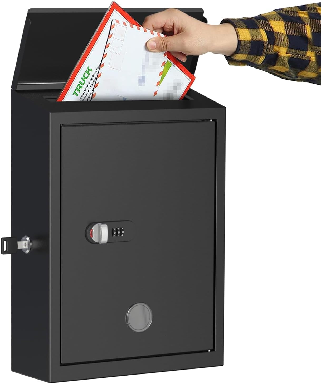 Mailbox with Combination & Key Unlock, Metal Mail Boxes Suggestion Box ...