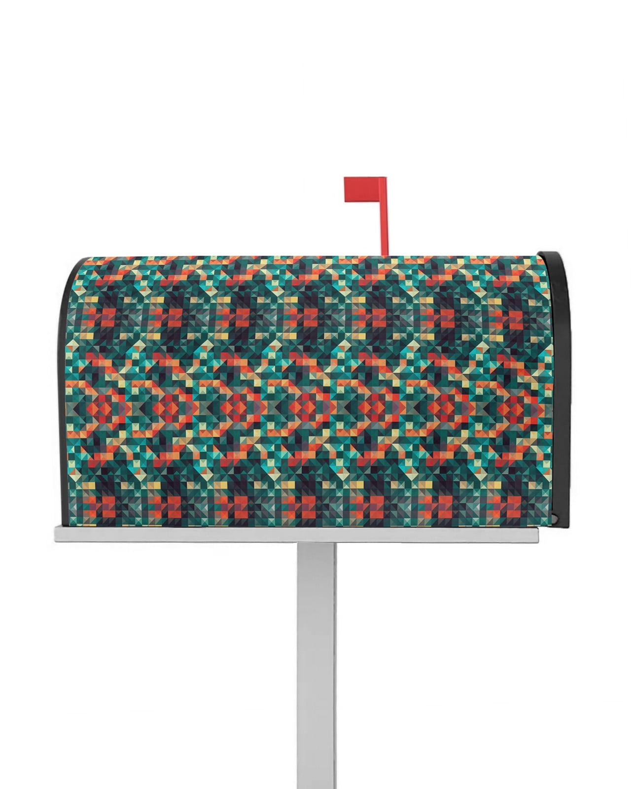 Mailbox Cover Magnetic Abstract Geometric Art Blue Red Gradient Texture ...