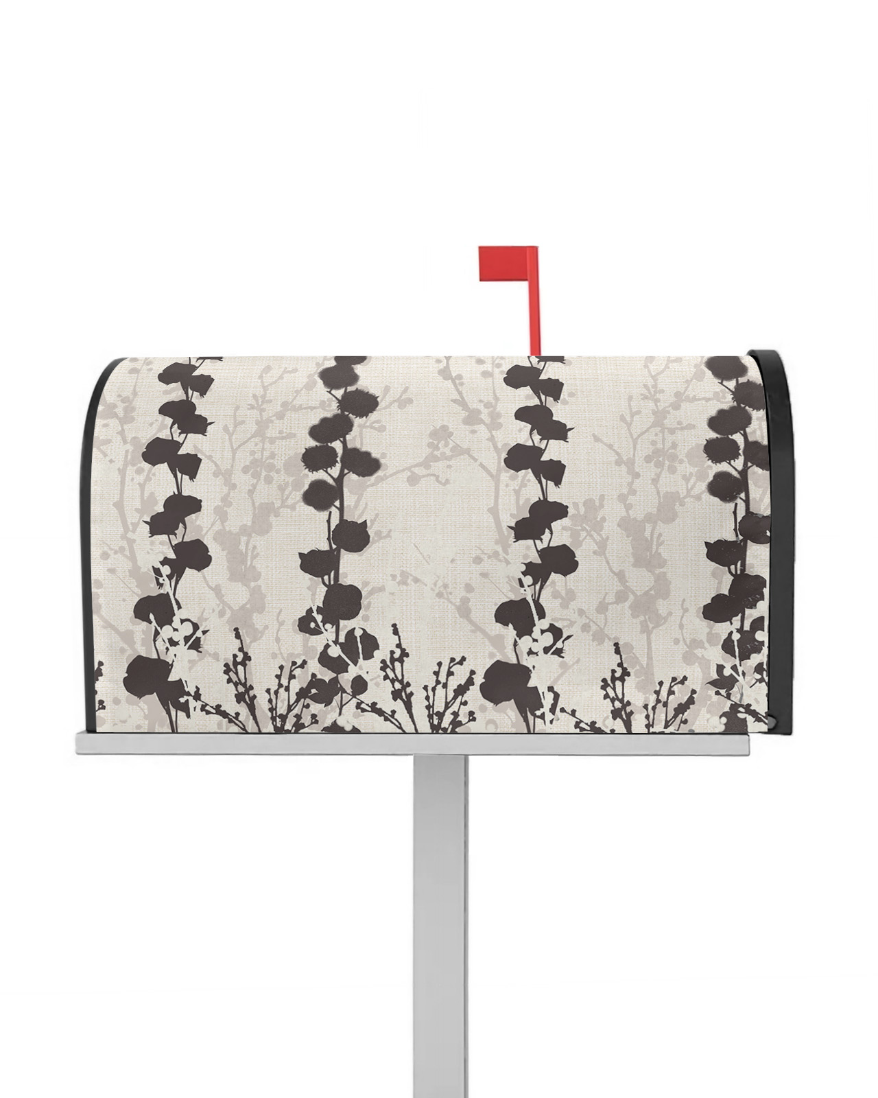 Mailbox Cover Magnetic Fall Gray Black Plant and Branches Watercolor ...