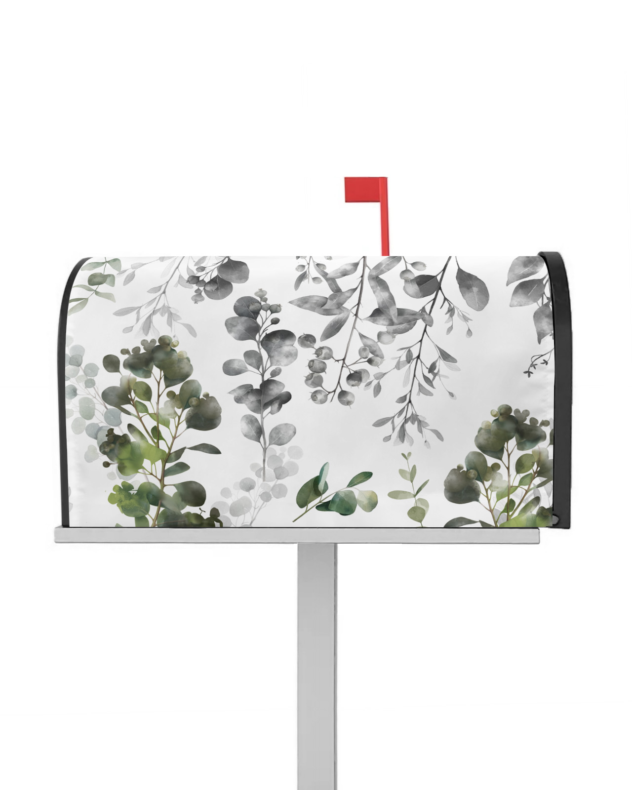 Mailbox Cover Magnetic Floral Plants Leaves Watercolor Hand Painted ...